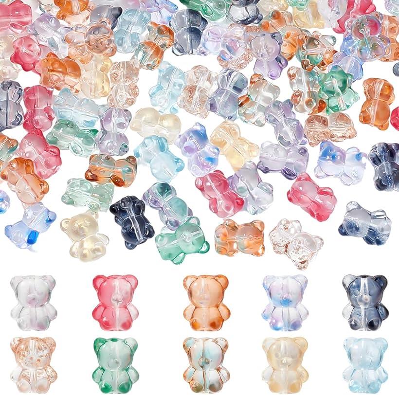 商品コード2bjcu99xt6商品名140個 10色 くま ビーズ カラフル かわいいビーズ クリスタル ビーズ ハンドメイド アクセサリー ネックレス ブレスレット イヤリング 工芸品の装飾ブランドPH PandaHallカラーミックスサ...
