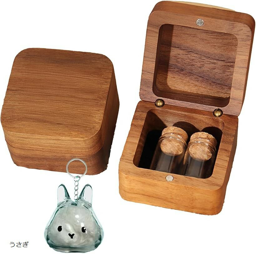 バリエーションコード : 2bugwggsgq商品コード2bugwc96rq商品名メモリアルボックス 木製ケース 瓶2本 キーホルダー付きブランドnijimomoカラーうさぎ「メモリアルケースセットで大切な記録を残す」木製ボックスに収まる瓶...