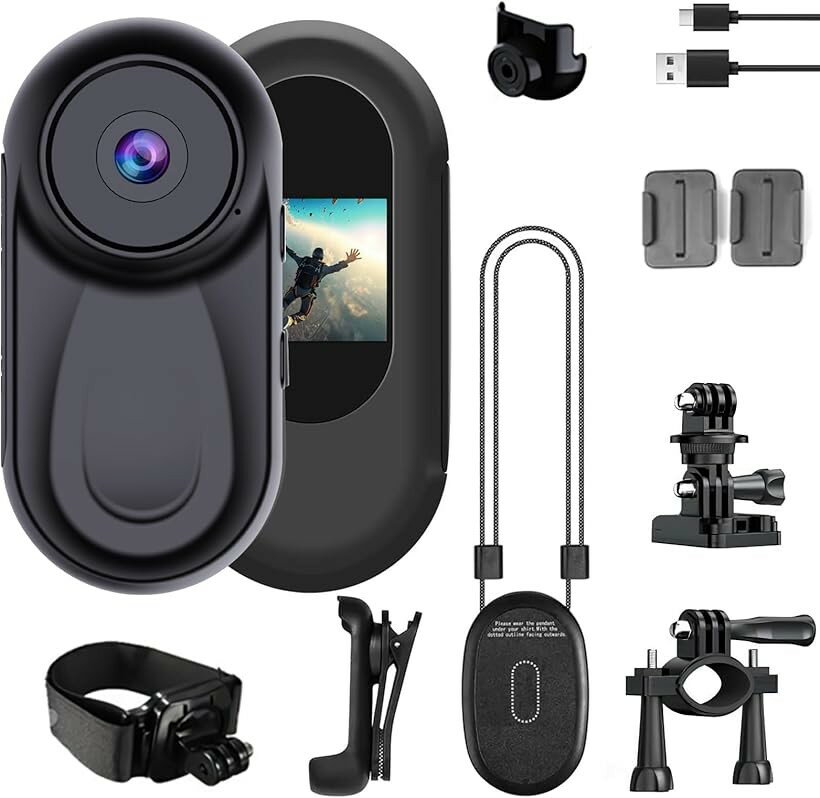 商品コード2bukg0p9fc商品名アクションカメラ小型 vlogカメラ ウェアラブルカメラ小型 ビデオカメラ 0.85インチ ワンクリックで撮影 360度回転可能 1080P画質 ボディカム クリップ型 120°広角ガラスレンズ 150分...