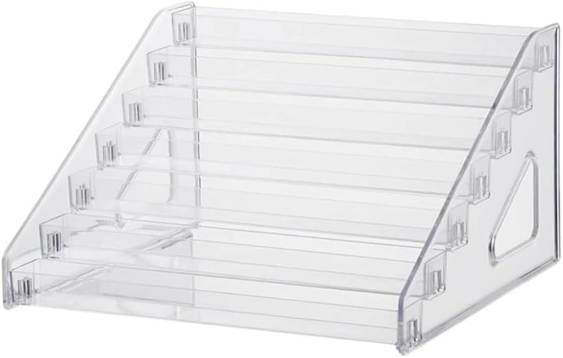 商品コード2bufs8h58u商品名ディスプレイスタンド 商品陳列棚 階段 展示台 コスメ フィギア 缶バッチ 趣味 店舗用 階段 アクリルブランドせんふうカラークリアサイズ等7段「7段の大容量ひな壇ディスプレイ」コスメやアクセサリー、フィ...