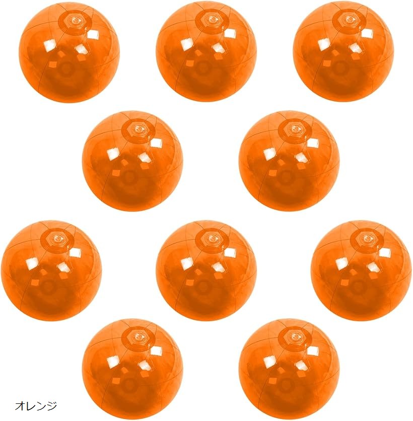 バリエーションコード : 2bry34dxtt商品コード2bry3igkd9商品名ビーチボール 30cm クリアタイプ 透明 水遊び プール 海 レジャー 軽量 10個セットブランドシャンディニー(Chandeny)カラーオレンジ「30cm...