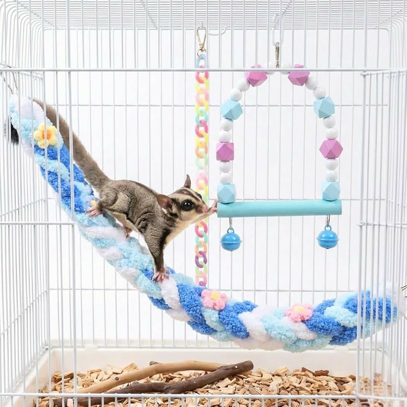 バリエーションコード : 2br14ywyk5商品コード2br140phol商品名モモンガ おもちゃ 小動物 遊び場 ロープ ブランコ 吊り下げ 玩具 3点セットブランドSALUDABLEカラーブルー「3点セットで広がる立体的な遊び空間」 ...