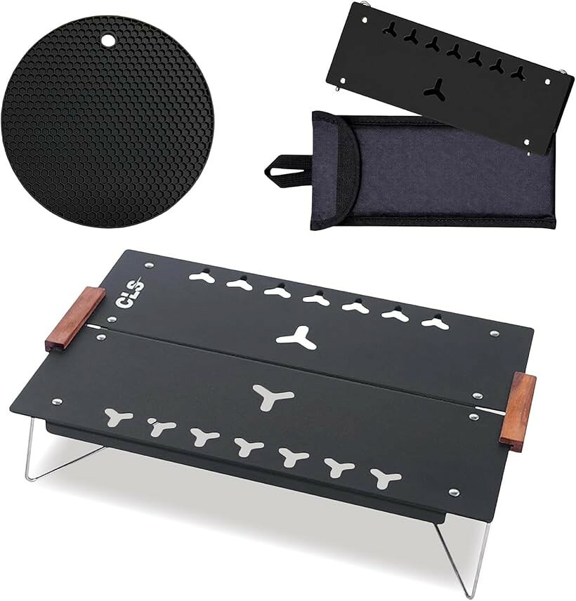 バリエーションコード : 2brx3f5rk0商品コード2br3glwuri商品名キャンプ テーブル ソロ 折りたたみ ローテーブル 軽量 コンパクト ワンタッチ コンパクトシリコン鍋敷き/収納袋付きブランドVivrellaカラーブラックサ...
