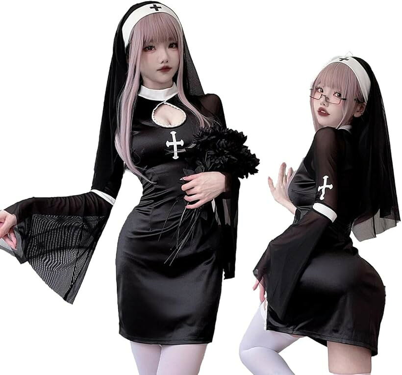 バリエーションコード : 2b9usyk3g4商品コード2b9ustt159商品名修道女 コスチューム ハロウィン 衣装 仮装 シスター コスプレ 2点セットブランドCedarEight(シダーエイト)カラーブラックサイズ等M今年のハロウィ...