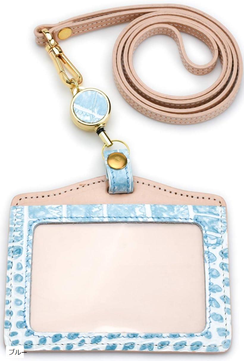 バリエーションコード : 2b6plpjoph商品コード2b6plql624商品名IDカードホルダー 本革 リール付き パスケース レディース IDケース 定期入れ 社員証ホルダー ケースブランドファクトリー禅桜カラーブルー「社員証や定期券...