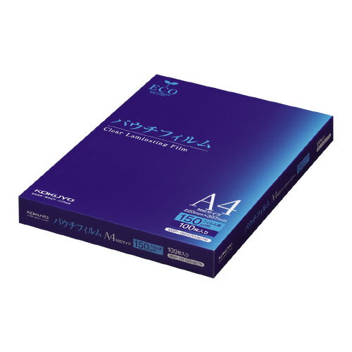 ●厚さ150μmの丈夫なパウチフィルム。重要書類やカード類を傷や汚れから守り、美しさを保ちます。　●下敷きのような硬さを持つPET素材で、まっすぐに立てて保管できます。　●外寸法／220×307mm　●用途／A4サイズ　●厚さ／0.15mm...