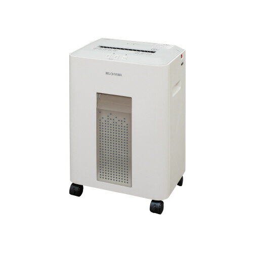 ●投入幅／A4　●クロスカット/4x34mm　●細断速度／約3.0m/分　●細断枚数／最大約16枚　●ゴミ箱容量／約400枚　約23L　●対応／CD/DVD、カード、ホッチキス10号針　●サイズ/W365×D260×H565mm　●質量/約...