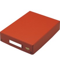 ●フタ付き●サイズ／A4●カラー／茶●外寸法／幅262×奥行330×高さ70mm●内寸法／幅247×奥行317×高さ60mm●材質／中芯・表貼り・裏貼りは再生紙●古紙配合率／中芯100％、表貼り50％、裏貼り100％