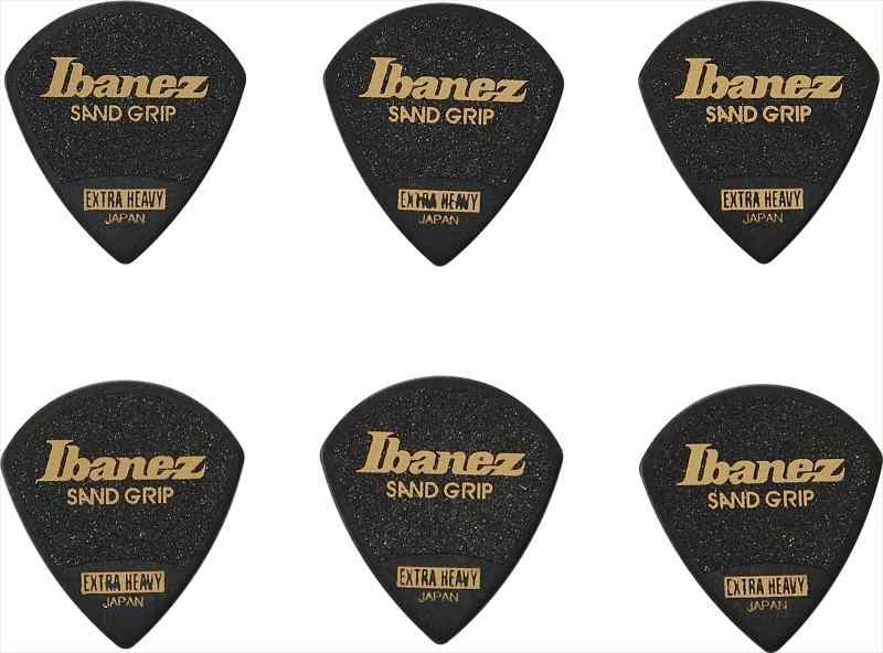 Ibanez 滑り止め素材を使用したピック Grip Wizard Series Sand Grip Pick 【EXTRA HEAVY】 6枚パック ブラック PPA18XSGBK滑り止め素材を使用したピック Grip Wizard Se...