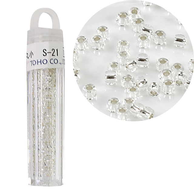 ●素材：ガラス●サイズ：外径 約2.0mm〜2.2mm●加工：銀メッキ（スキビーズの穴の中を、銀メッキしたもの）●内容：約4g（約420粒）【商品の詳細】プラスチック製の8角形のケースに入っています。全体的に丸みを帯びたビーズです。【ご注意...