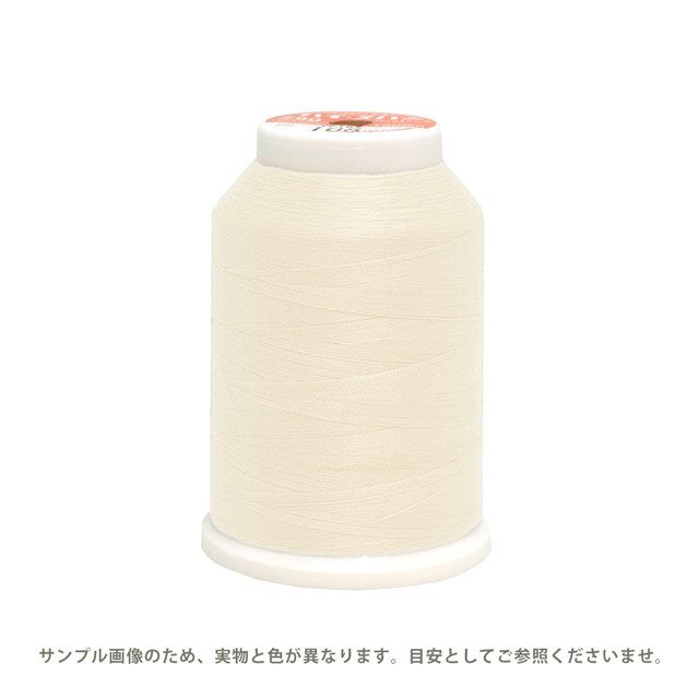 ●素材：ポリエステル100%●長さ：1500m巻き●ミシン針：9〜11号【商品の詳細】どんな生地にもよくなじみやわらかい縫い目をつくる縁かがり用糸。摩擦にも良く耐え、縫いやすく、普通地〜厚地布の裁断部分のほつれ止め等におすすめのロックミシン...
