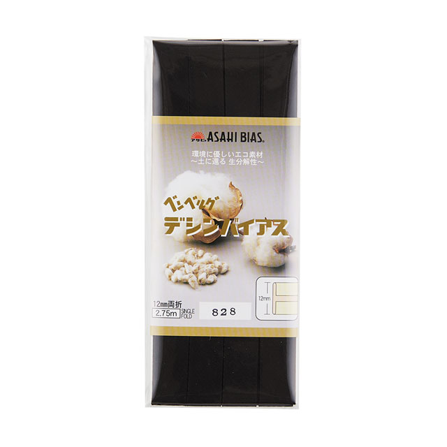 ●素材：キュプラ100％（ベンベルグ）●サイズ：12mm幅×2.75m巻【商品の詳細】衿ぐりや袖ぐりなどの見返しの代わりにしたり、布端をくるんで縁取りにも。幅広い用途にお使い頂けます。※取扱表示を必ずご確認の上、ご使用ください。【ご注文前に...