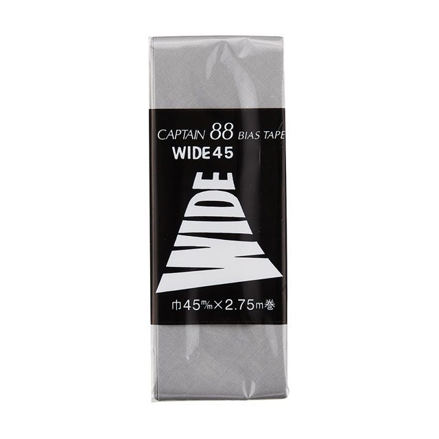 ●素材：ポリエステル65％　綿35％●サイズ：45mm幅×2.75m巻【商品の詳細】衿や袖ぐりの見返しがわりに。衣類の裾上げや縁取り小物作りに。幅広タイプのスタンダードなバイアステープです。【ご注文前に必ずお読み下さい】・表示価格は1パック...