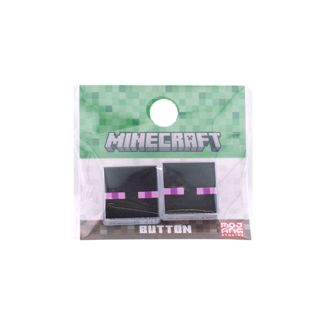●素材：AS樹脂●サイズ：約16×16×5mm（足4mm）●内容：2個入【商品の説明】大人気ゲーム「マインクラフト」シリーズの足つきボタンです。クリアで厚みのあるボタンにキャラクターがデザインされています。お洋服やこもののボタンとしてはもち...
