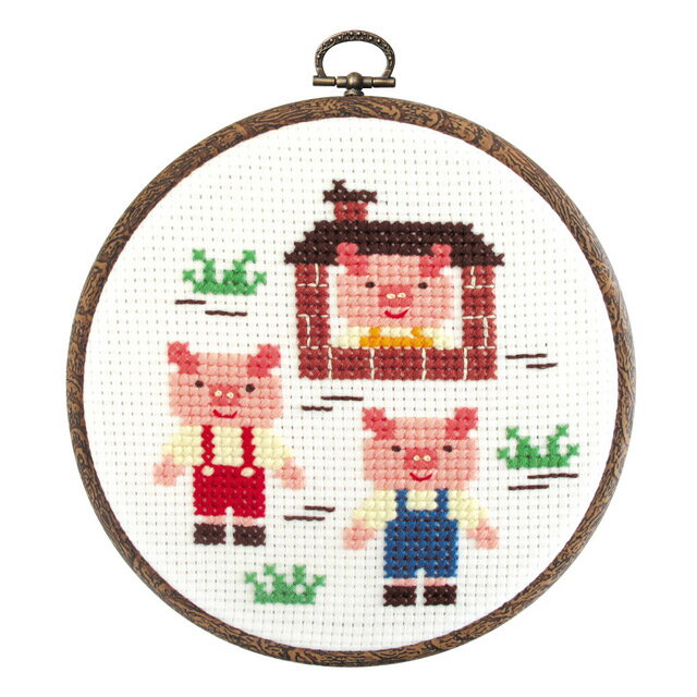 ●セット内容：25番刺繍糸、No.3000布（ジャバクロス中目）、クロス針、おしゃれフープ（額）、カラー図案付き説明書●フープ（額）サイズ：内径約15.5cm●制作所要時間の目安：約4〜5時間程度【商品の特徴】糸を×の形にクロスするように刺...