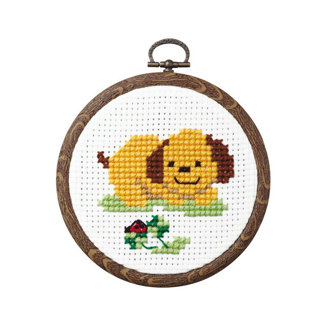 ●セット内容：25番刺繍糸、No.3000布（ジャバクロス中目）、クロス針、おしゃれフープ（額）、カラー図案付き説明書●フープ（額）サイズ：内径約10.5cm●制作所要時間の目安：約3〜4時間程度【商品の特徴】糸を×の形にクロスするように刺...