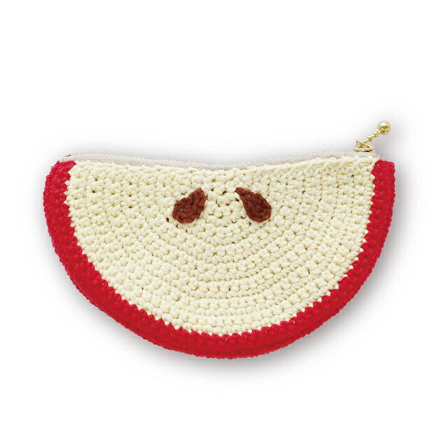 ●出来上がりサイズ：約15cm×8.5cm×2.5cm（編み加減により異なります）●セット内容DMC ハッピーコットン3色（色番770、754、777）ファスナー 約14cm 1本レシピ（作り方）1枚●別途ご用意いただくもの：かぎ針5/0 ...