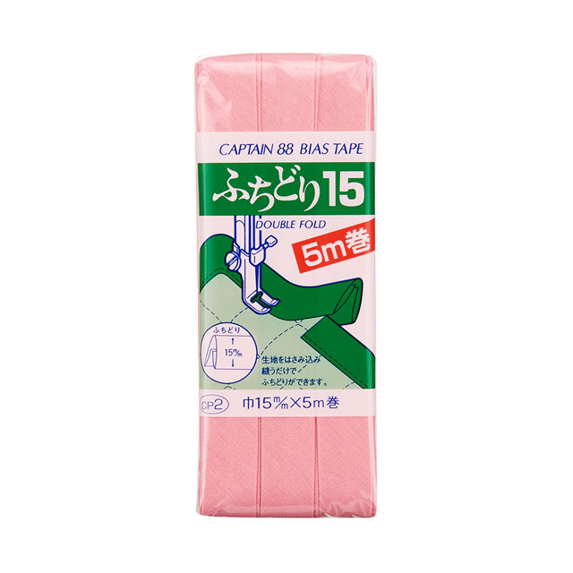 ●素材：ポリエステル65％　綿35％●サイズ：15mm幅×5m巻【商品の詳細】ワンタッチでふちどりができるように、ダブルにおってあります。生地を挟み込んで縫うだけで簡単にふちどりが出来ます。5mあるので大きい作品にお使い頂けます。【ご注文前...