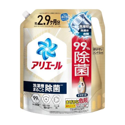 商品説明■　この商品について99%除菌+カビ撃減　洗濯洗剤 *99%除菌は、菌種ではなく菌数を除去することです。全ての菌を除去するわけではありません。洗濯実験環境下で複数回洗浄後のカビ数を評価。全てのカビを除去するわけではありません。■　s...