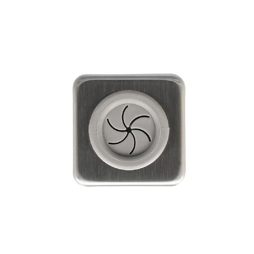 サイズ:5.5x5.5xD2.3cm 素材・材質:ステンレススチール、ゴム 生産国:台湾(台湾省/中華民国) 1個入り