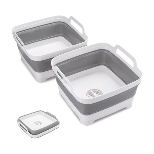 セット内容:折りたたみ式洗面器2個(展開時サイズ:31.5x30.5x20cm/12.4x12x7.87インチ)。高品質で実用的な携帯用洗面器です。 ポータブルデザイン:独自の折りたたみ式設計により、収納が簡単。折りたたみ時の高さはわずか7...