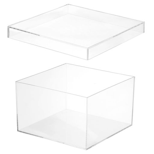 カラー:クリア;サイズ:20 x 20 x 12.5 cm / 7.87 x 7.87 x 4.92 インチ(縦 x 横 x 高さ);厚さ:0.3 cm / 0.12 インチ;梱包リスト:1個 x アクリルボックス 信頼性のあるアクリル製ボ...