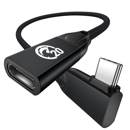 直角デザイン、賢い選択:この90度直角USB C 延長ケーブルは、人間工学に基づいた90度のL字型デザインを採用しており、より安定した接続を実現します。コネクタの角型形状により握りやすさが向上し、充電中でも快適に動画の視聴、電子書籍の閲覧、...