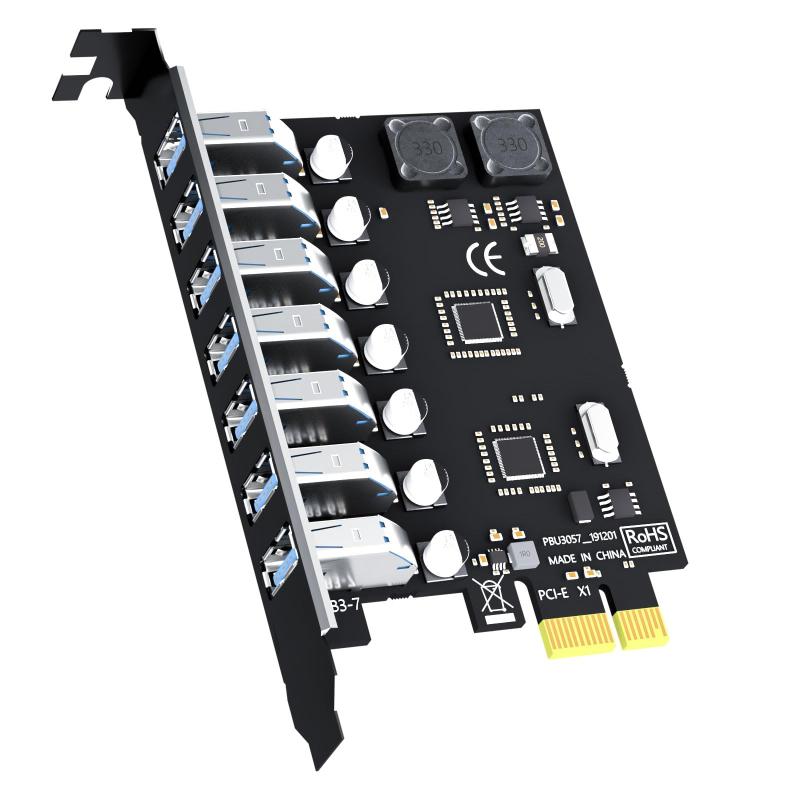 GLOTRENDS USB 3.0 5Gb PCIe 拡張カード Intel, AMD, ARMプラットフォーム用, WindowsとLinuxに対応 (Mac OS非対応)GLOTRENDS USB 3.2 Gen1 5Gbps PCIe...