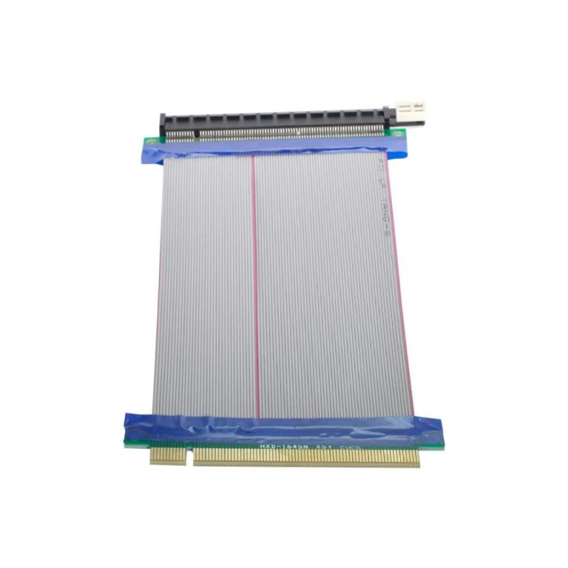 chenyang PCI-E Express 16X~16x ライザーエクステンダーカード Molex IDE電源&amp;リボンケーブル付き 20cm