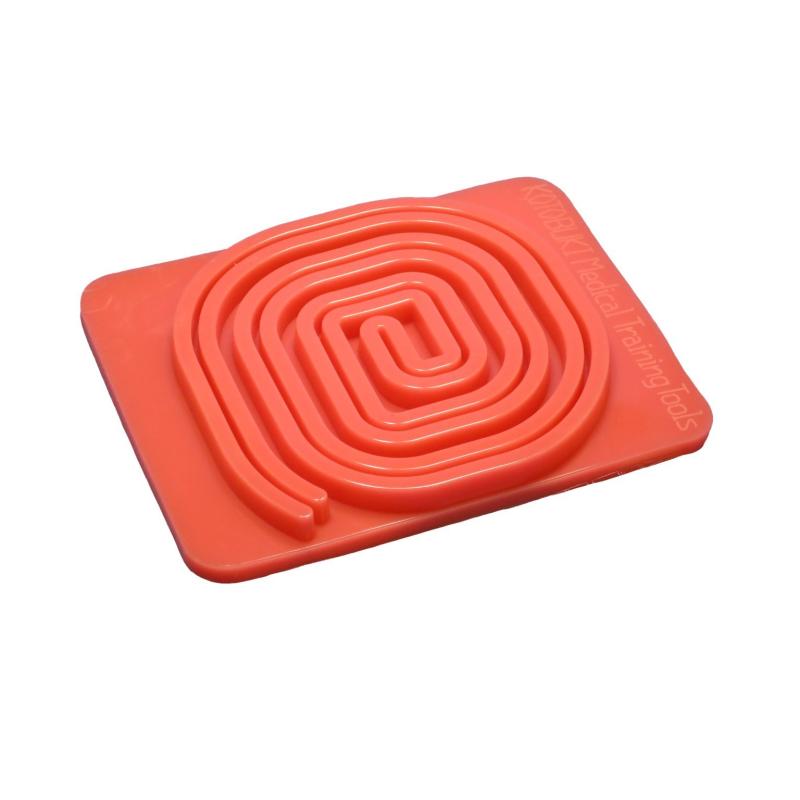 トレパッド渦巻（スタンダード） 腹腔鏡手術トレーニング用縫合・結紮パッド ラパロ 国産 MADE IN JAPAN新素材は通常保管で半永久的にベタつきません。スリップットできつく締めても千切れない超耐久強度。標準的な硬さ、直線～カーブを使っ...