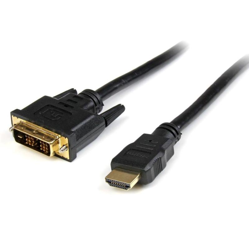 StarTech.com 0.5m HDMI-DVI-D変換ケーブル HDMI(19ピン)－DVI-D(19ピン) オス/オス HDDVIMM50CMケーブル長0.5 mブレードシールド+アルミマイラーホイル応力緩和機能対応モールドコネクタ