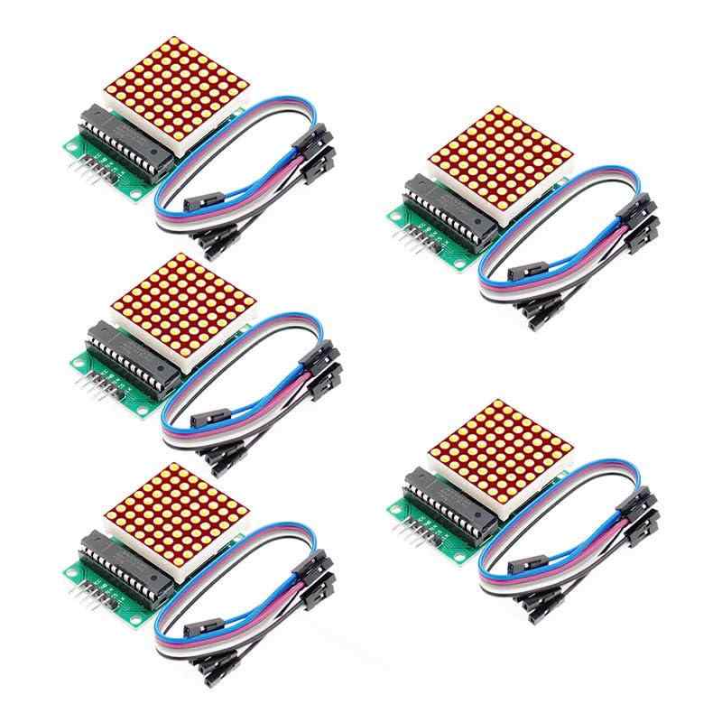 5Pcs MAX7219 8x8 Dot Matrix Module Red LED Matrix Display Module Control5Pcs MAX7219 8x8 Dot Matrix Module Red LED Matri...