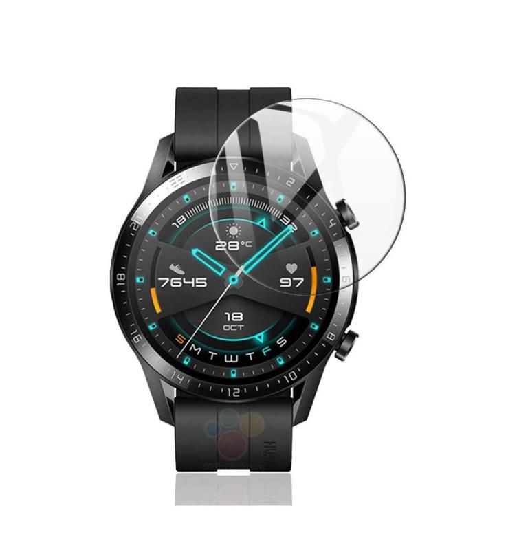 Miitech ガラスフィルム 対応 HUAWEI WATCH GT2 用 ガラスフィルム 2.5D 液晶保護 硬度9H 超薄 耐衝撃 撥油性 超耐久 耐指紋 飛散防止処理 対応 HUAWEI WATCH GT2 用 フィルム 46mm (...