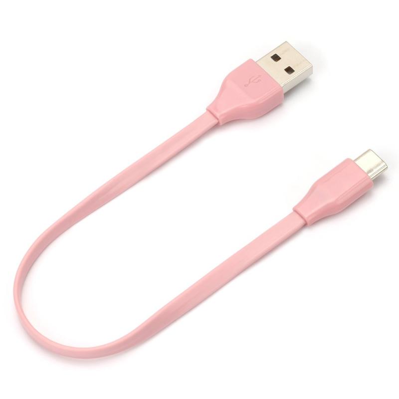 PG-CUC01M09(ピンク) iCharger Type-C Type-A コネクタ USBフラ充電・通信に対応した長さ15cmのUSB Type-cフラットケーブル