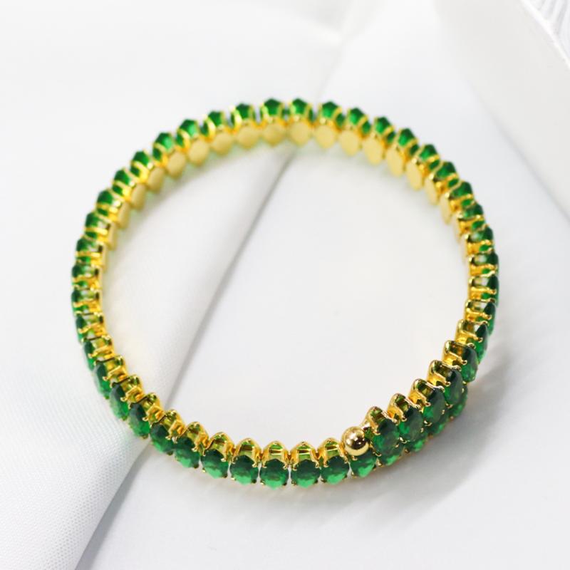 ・素材: ジルコニア・加工: メッキ・カラー: グリーン・モチーフ: 六角形, 面取り方形・カテゴリ: ブレスレット・重量: 200g・スタイル: