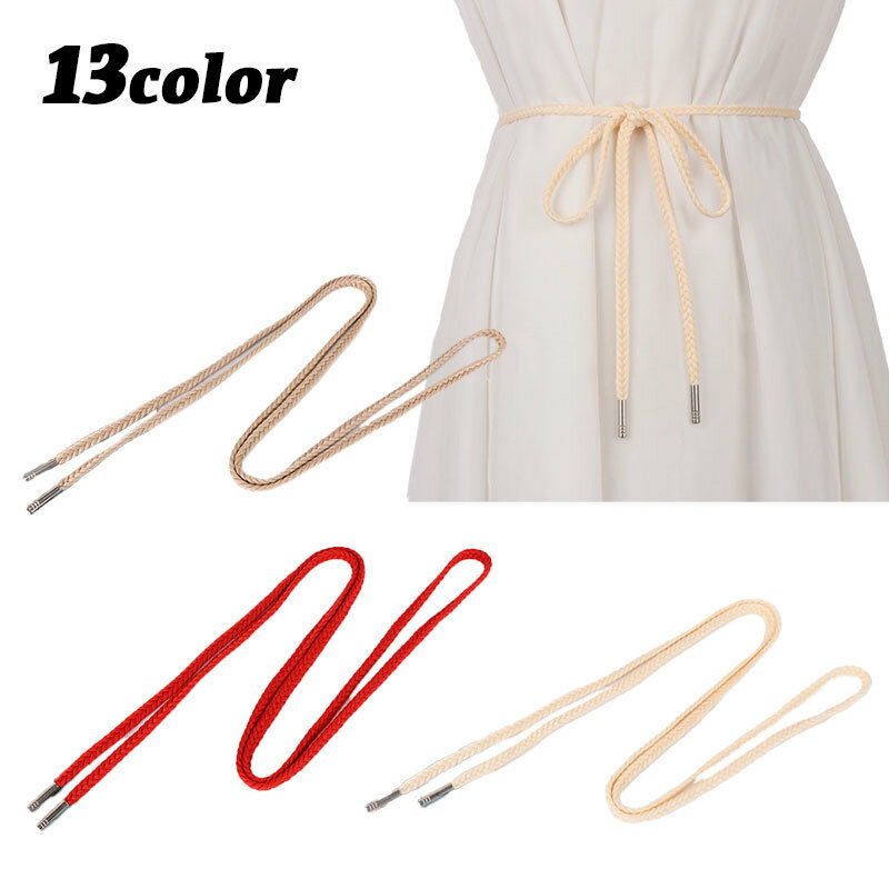 シンプルなレディース用の紐ベルトです。スカートやワンピースなどのアクセントに☆【サイズについて】画像をご参照ください。【カラーについて】生産ロットにより柄の出方や色の濃淡が異なる場合がございます。お使いのモニターや撮影時の光の加減などにより...