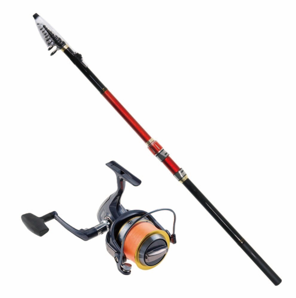 防波堤や磯、サーフから楽しめる遠投釣りにマッチするロッドとリールのセット。 サビキ釣り、タチウオ釣り、ちょい投げ、カゴ釣り、ブッコミ釣り、青物のませ釣りなど様々な釣りを楽しめる高い汎用性が魅力！ 振り出し式の専用ロッドと遠投しやすい専用スプ...