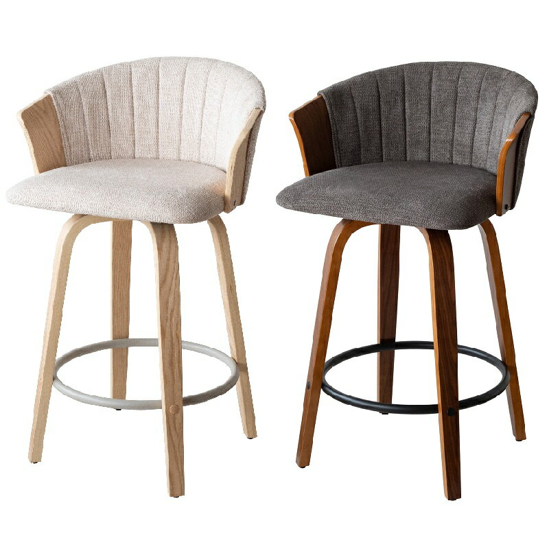 （サイズ） 幅55×奥行き49.5×高さ86cm（座面高65cm） （材　質） 張地：ポリエステル＆ナイロン ウレタン 天然目突板合板（ラッカー塗装） スチール（粉体塗装） 組立式（約20分） (送　料) 送料無料 北海道・東北・沖縄・離島...