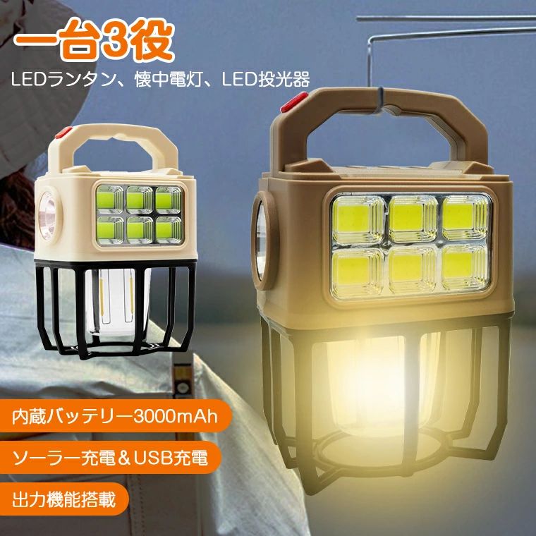 ★重量 ・約284.5g ★充電方法（2つ） ・USB Type-B充電、ソーラーパネル充電 ★バッテリー容量 ・3000mAh ★セット内容 ・本体、日本語説明書、Micro USB Type-B（2.0）充電ケーブル ★生産国 ・中国 ...