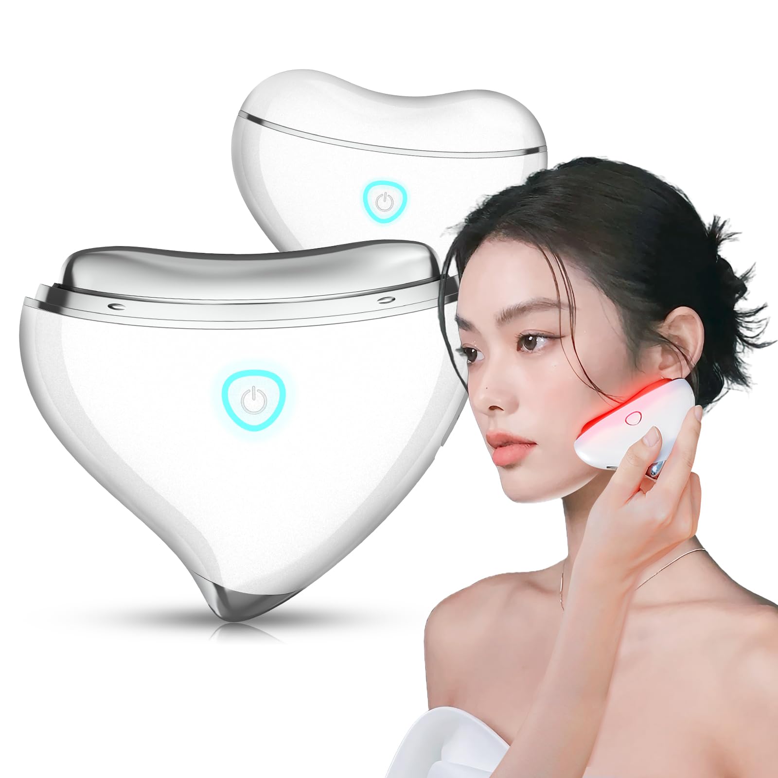 【4in1 かっさ美顔器】かっさの施術効果を相乗的に高める「EMS・温熱・LED光エステ・振動」という機能を搭載したスペシャル美顔器です。操作ボタンは1つだけで美顔器を初めて使う方でも簡単に使用できます。たった5分で、自宅でリフトケアを実感...