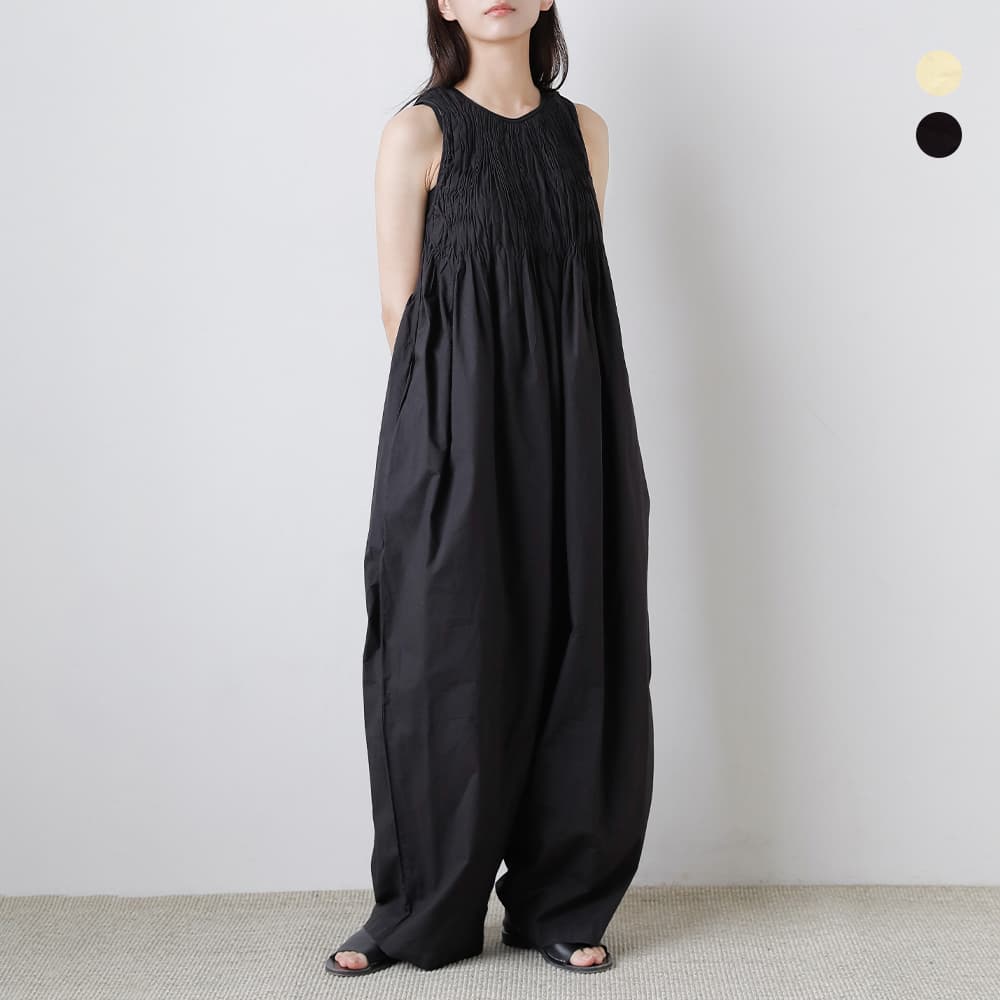 メーカー希望小売価格はメーカー商品タグに基づいて掲載しています 商品名：[NEW] anuke アンヌーク ハンドギャザー コンビネーション オールインワン Hand Gather Combination カラー：クリーム ブラック サイズ...