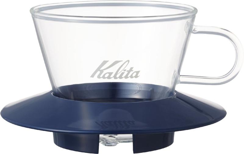 カリタ Kalita コーヒー ドリッパー ウェーブシリーズ ガラス製 1~2人用 スモーキーブルー WDG-155 #05065サイズ(約):ホルダー(ツバ部)直径/約10.5cm、高さ/約6.5cm素材・材質:本体/耐熱ガラス、ホルダー...