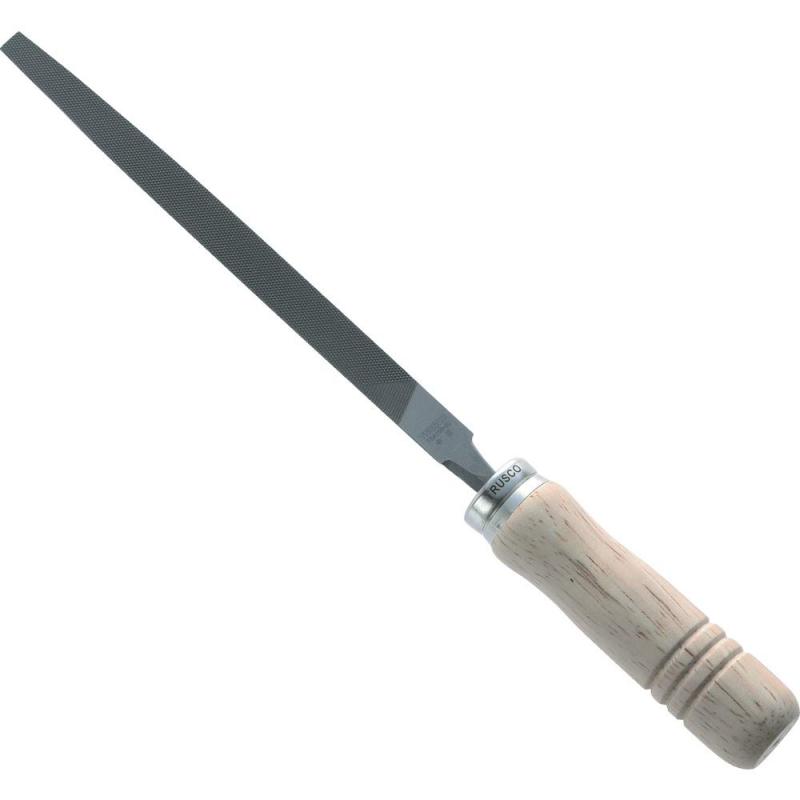TRUSCO(トラスコ) 鉄工用ヤスリ 木柄付 三角 中目 刃長150 TSA15002Sタイプ:中目、刃長(mm):150全長(mm):260、柄サイズ:S刃幅(mm):12、粒度:中目木柄付、ヤスリ部:合金工具鋼(SKS-8)木柄:雑木...