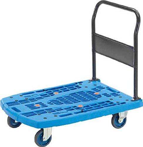 TRUSCO(トラスコ) 大型樹脂台車 カルティオビッグ ブルー 900x620 固定ハンドル MPK900B均等荷重(kg):400色:ブルー固定ハンドルタイプ長さ×幅×高さ(mm):900×620×218.5ハンドル高さ(mm):850...