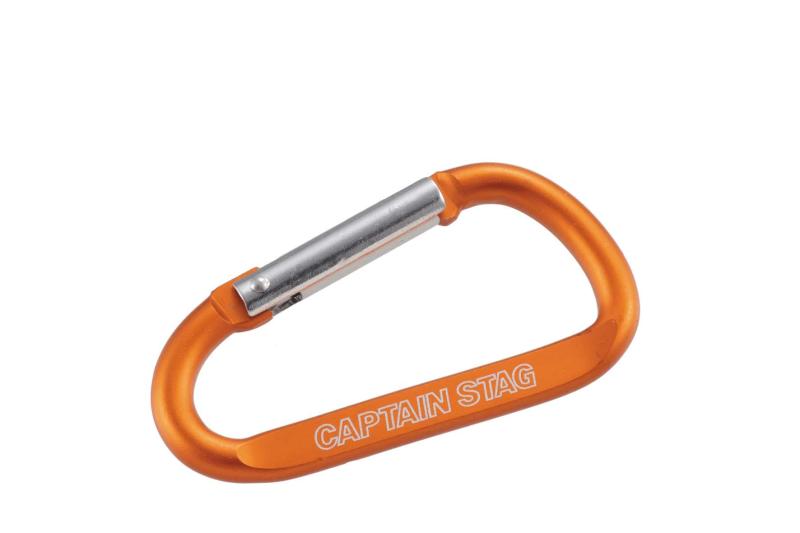 キャプテンスタッグ(CAPTAIN STAG)アルミアクセサリー Dカラビナ L (オレンジ)(UM-1846)3.5×6.5(cm) 12(g)本商品は登山用ではございません。ご注意くださいませ。複数店舗にて販売をしておりますため、在庫デ...