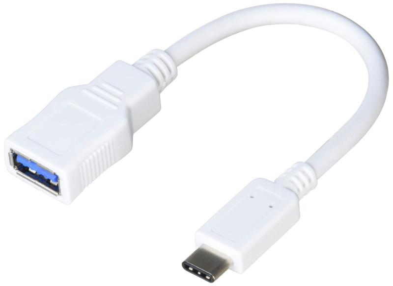 エレコム USBケーブル Type C 変換ケーブル (USB A to USB C) USB3.1(Gen1)準拠 3A出力 最大5Gbps ホワイト USB3-AFCM01WHUSBType-C端子をUSB3.1Standard-A端子...