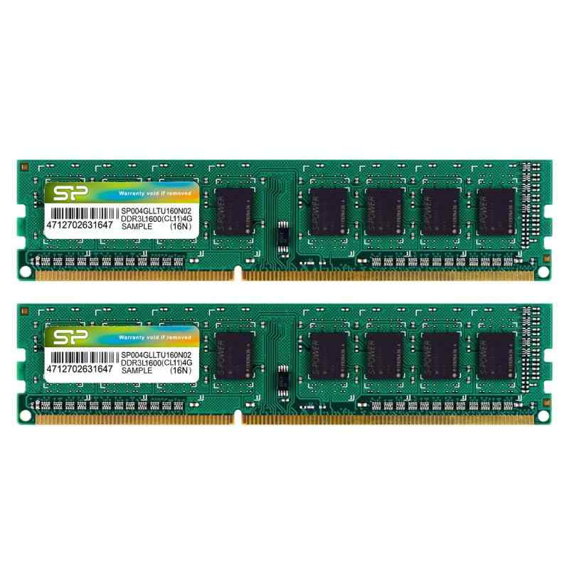 シリコンパワー デスクトップPC用メモリ 1.35V (低電圧) DDR3L-1600 PC3L-12800 4GB×2枚 240Pin Mac 対応 SP008GLLTU160N22デスクトップPC用メモリモジュール240Pin DDR3...