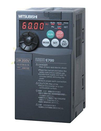 三菱電機 小型パワフルインバータ FR-E720-2.2K適用モーター容量（kW）：2.2電圧クラス：200Vクラス電源相数：3相入力標準制御回路端子（差込みネジ式）制御方式：Soft-PWM制御/高キャリア周波数PWM制御（V/F制御、汎...