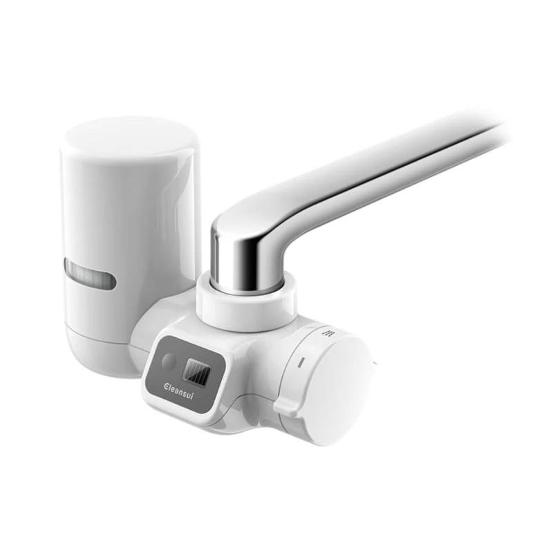 クリンスイ 浄水器 蛇口 直結型 MONOシリーズ 液晶機能付き カートリッジ1個付き MD211-WT PFOS/PFOA 有機フッ素化合物 除去サイズ:幅138×奥行73×高さ103mm、重さ:260g(満水時360g)、電源:CR20...