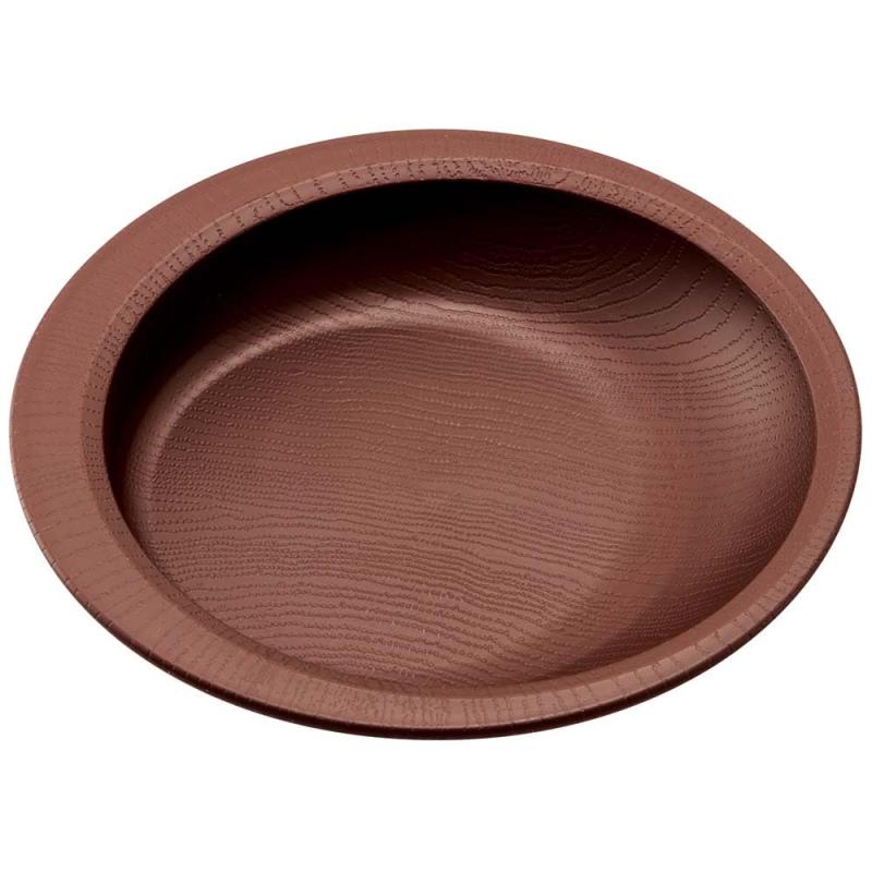 スケーター(Skater) すくいやすいプレート 食器 皿 木目 ブラウン プラスチック 丈夫 バイオマス原料使用 電子レンジ 食洗器対応 NPLS2B-Aサイズ：直径200×高さ38mm / 日本製すくいやすい形状で軽くて割れにくいプラス...